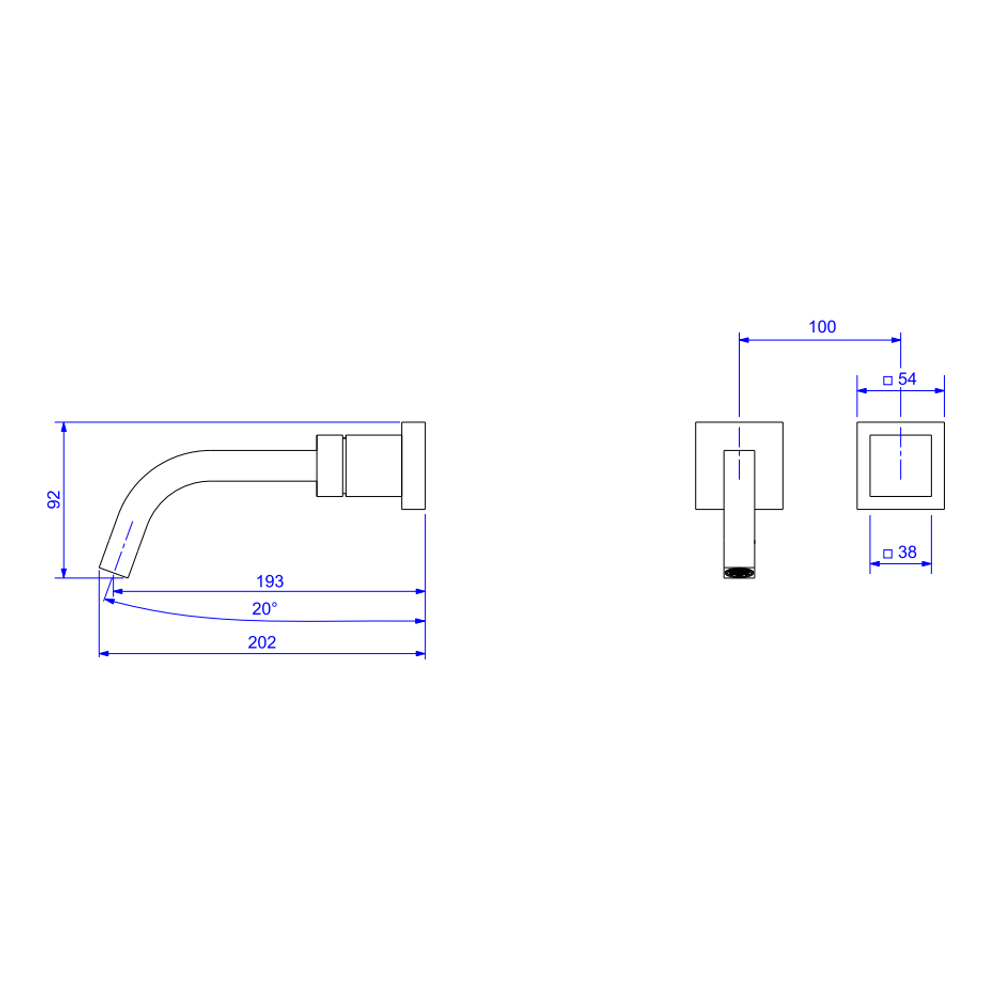 Torneira de parede para lavatório cubo - 1179.GF86.MT - Deca ...